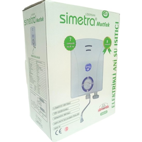 Simetra Mutfak Tipi Ani Su Isıtıcı 5500W Fiyatı