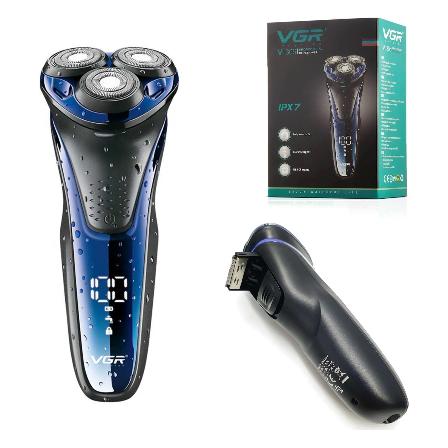 Vgr Tıraş Makinesi Şarjlı Profesyonel LCD Ekran Vgr V-306 Fiyatı