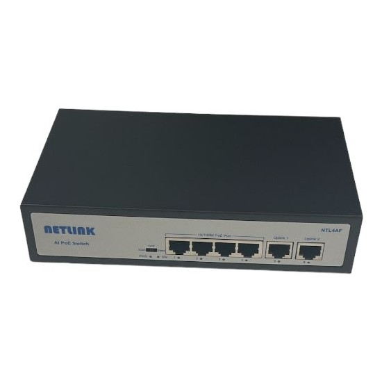 Netlink NTL4AF 4 Port 10/100 Poe + 2X10/100 Uplink Port 65W Fiyatı