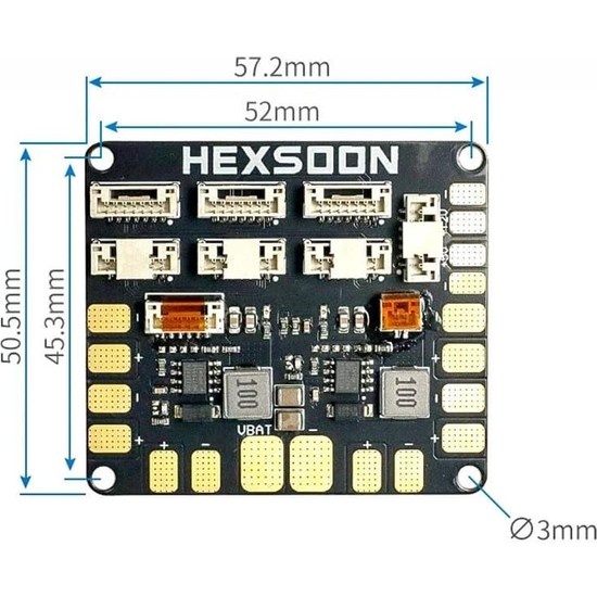 Pixhawk Hexsoon Power Distribution Board PDB-40A W/ Bec 5V & Fiyatı