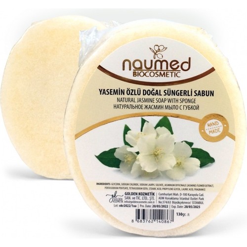 Naumed Yasemin Özlü Doğal Süngerli Sabun 130gr Fiyatı