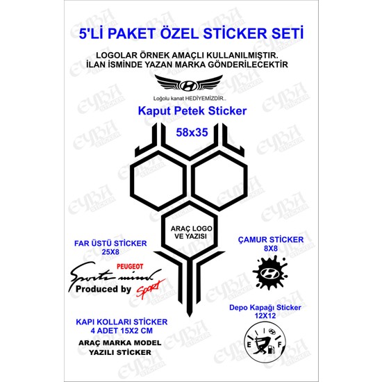 Eyba Land Rover 5'li Sticker Seti Fiyatı - Taksit Seçenekleri