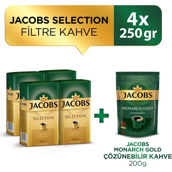 Jacobs Selection Filtre Kahve 250 gr x 4 Adet + Jacobs Gold Fiyatı