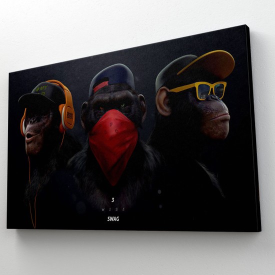 Lila Fil Lilafil Üç Maymun Tablosu ( Tek Parça ) Fiyatı