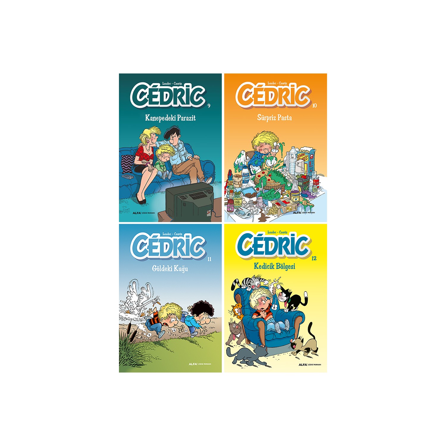 Cedric 9-10-11-12. Ciltler Çizgi Roman Seti Kitabı ve Fiyatı