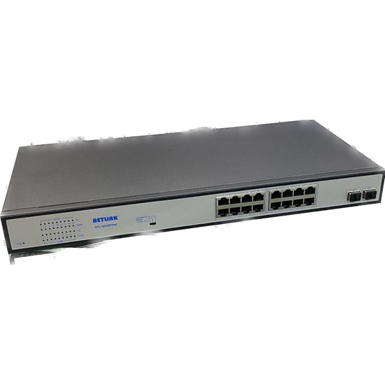 Netlink NTL16G2SFPAF 16 Port 10/100/1000+2 Sfp Poe Switch Fiyatı