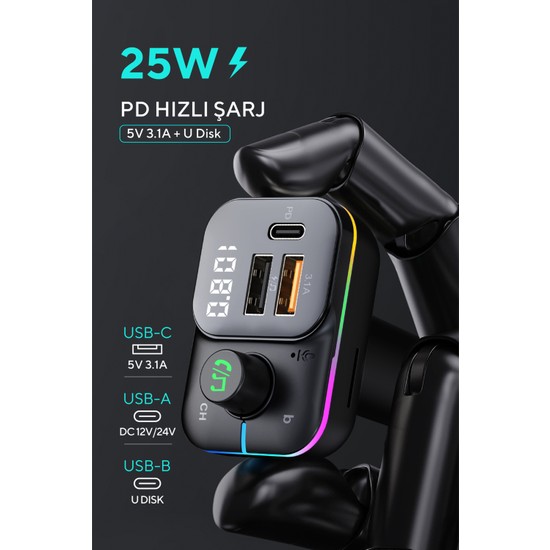 S-Link SL-BT501 25W Pd Hızlı Şarjlı Bluetooth 5.0 Rainbow Fiyatı