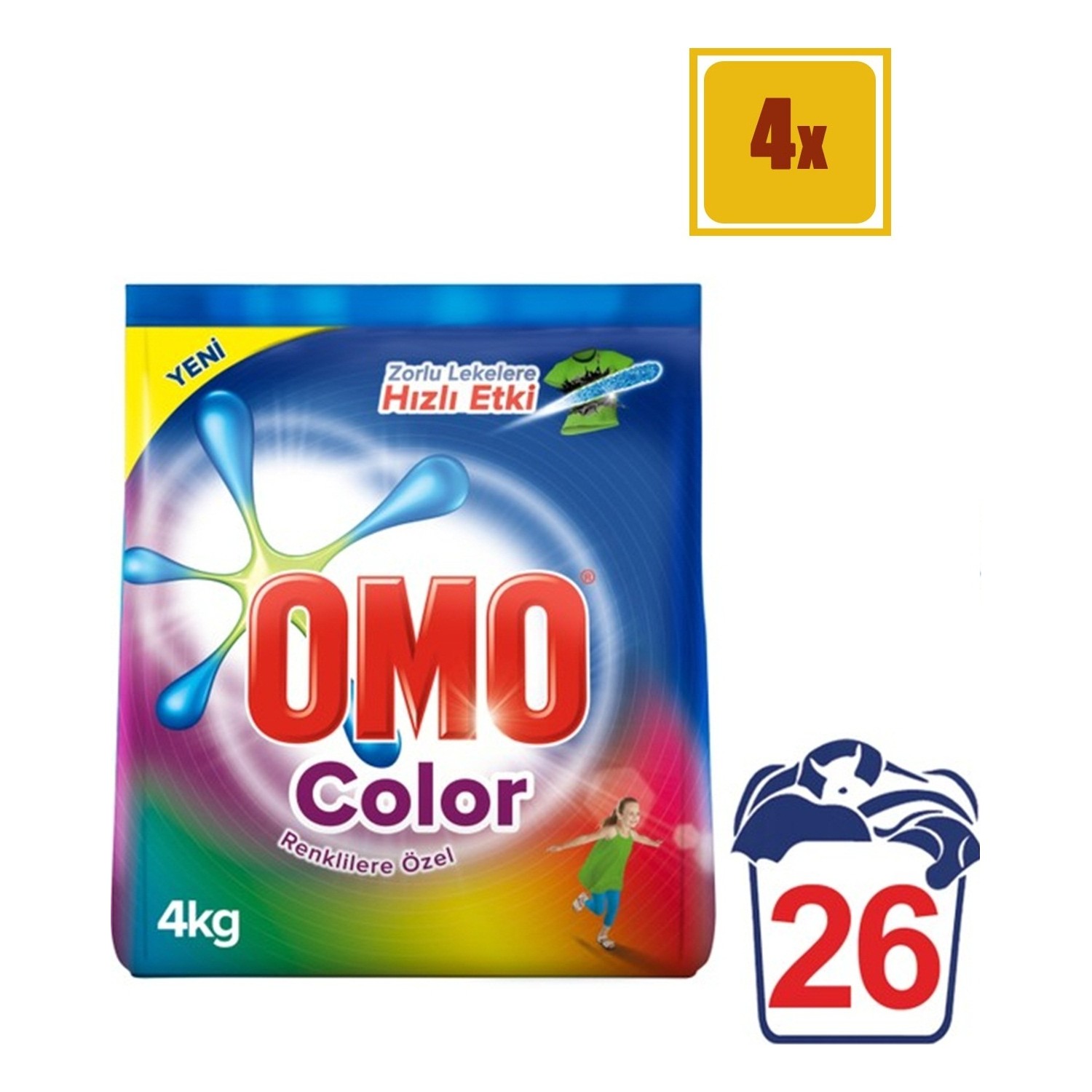 Omo Matik Color 4 kg Toz Çamaşır Deterjanı 4'lü Set Fiyatı
