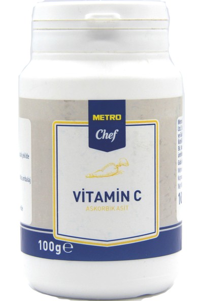Metro Chef Vitamin C Askorbik Asit 100 gr Metro Chef Vitamin C Askorbik Asit 100 gr
