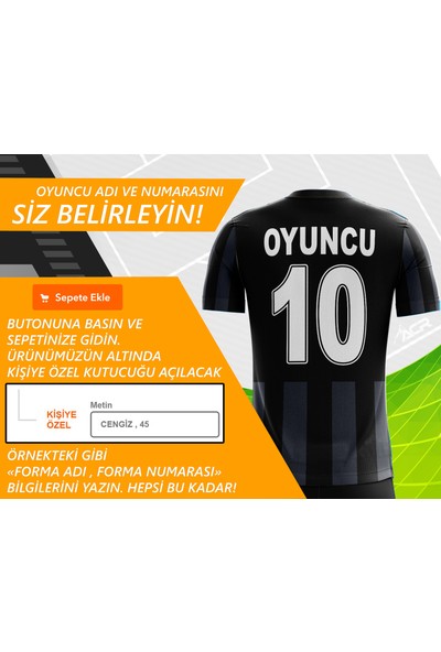 Acr Giyim - Siyah Beyaz 19 - Kişiye Özel Futbol Forması Takımı