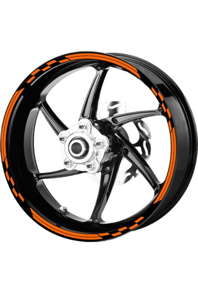 Çınar Extreme Yarış Bayraklı Floresan Turuncu Jant Şeridi Sticker Çınar Extreme Yarış Bayraklı Floresan Turuncu Jant Şeridi Sticker