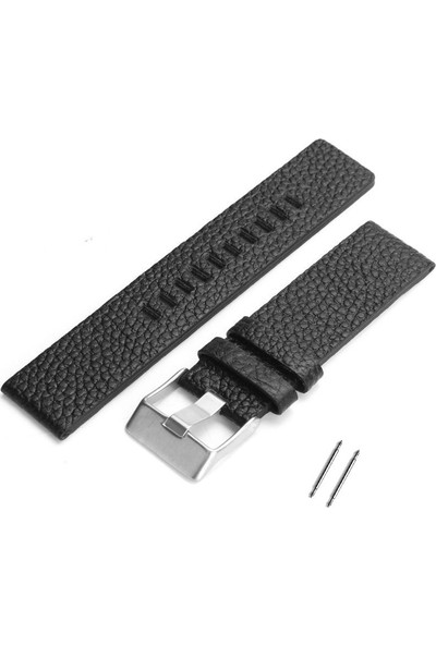 Trendburada Diesel Uyumlu 22MM Siyah Renk Hakiki Deri Saat Kordonu Kayışı