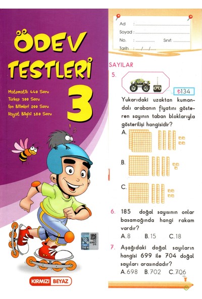 Kırmızı Beyaz Yayınlar 3.Sınıf Ödev Testleri Kırmızı Beyaz Yayınlar 3.Sınıf Ödev Testleri