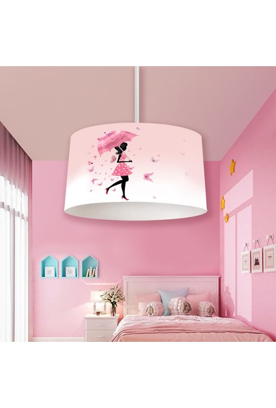 Bebişim Halı Şemsiyeli Kız bha20113 Çocuk Odası Sarkıt Avize