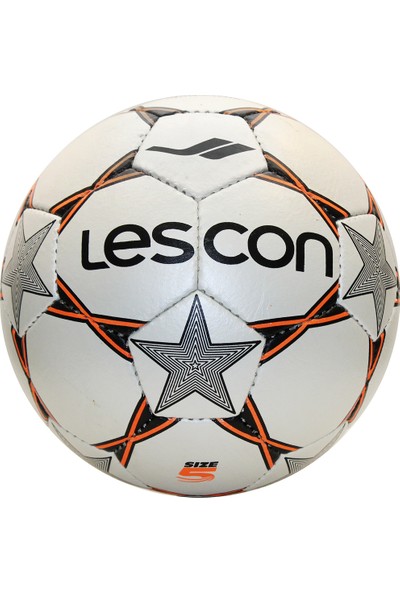 Lescon La-2568 Beyaz Turuncu Futbol Topu 4 Numara