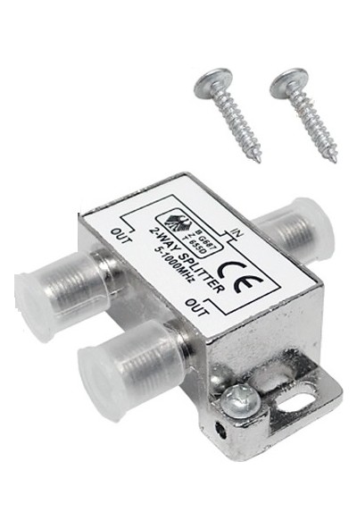 Alfais 4818 2 li Uydu Çanak Splitter Kablo TV Rg6 Anten Çoklayıcı Dağıtıcı Alfais 4818 2 li Uydu Çanak Splitter Kablo TV Rg6 Anten Çoklayıcı Dağıtıcı