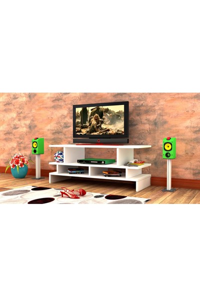 BMdekor TV Ünitesi Salsa 2 Beyaz 100 cm