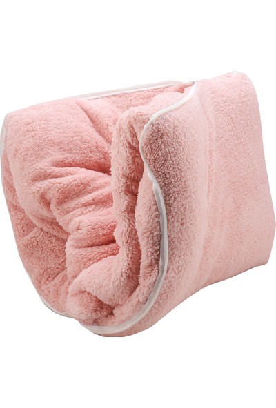 Wellmop Fermuarlı Pratik Yastık & Battaniye Seyahat Battaniyesi Pudra