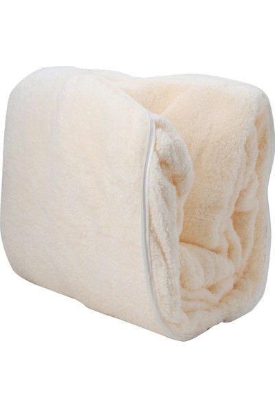 Wellmop Fermuarlı Pratik Yastık & Battaniye Seyahat Battaniyesi Ekru