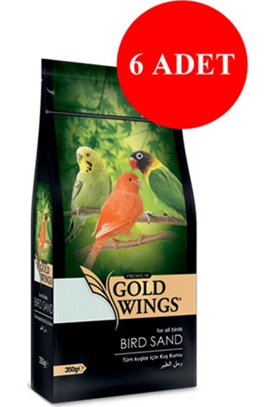 Gold Wings Premium Kuş Kumu 350 gr x 6 Adet Gold Wings Premium Kuş Kumu 350 gr x 6 Adet