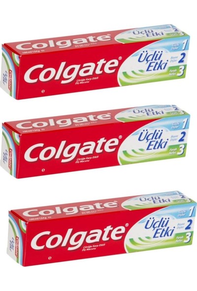 Colgate Üçlü Etki 50 ml x 3 Adet Colgate Üçlü Etki 50 ml x 3 Adet