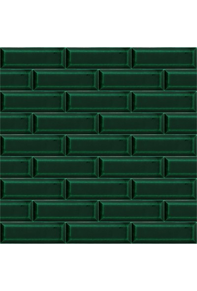 Armada Çini 7X21 cm Metro Yeşil Desenli Çini Seramik Karo Armada Çini 7X21 cm Metro Yeşil Desenli Çini Seramik Karo