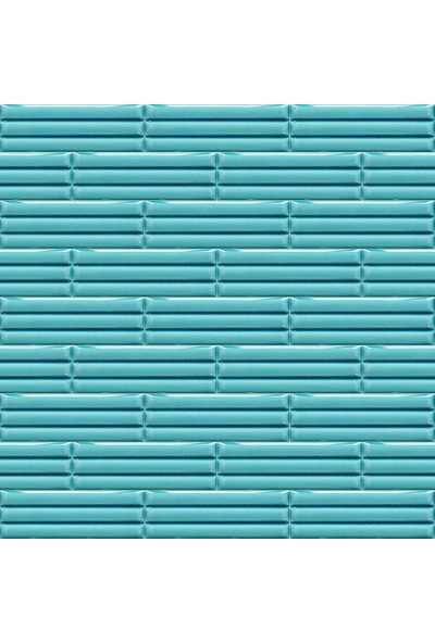 Armada Çini 7X21 cm Bambu Turkuaz Desenli Çini Seramik Karo