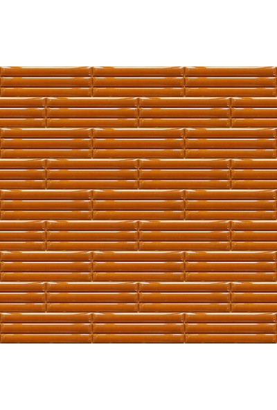 Armada Çini 7X21 cm Bambu Karamel Desenli Çini Seramik Karo