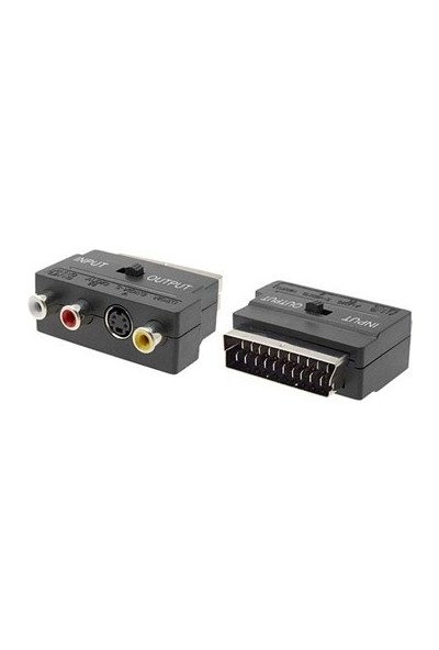 Etc 3rca To Scart Audio Video Adaptör in-Out Anahtarli Etc 3rca To Scart Audio Video Adaptör in-Out Anahtarli