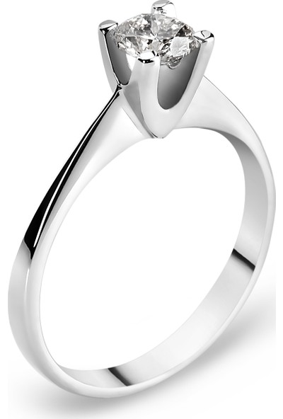 Chavin H Color 0.42 Crt. Pırlanta Altın Tektaş Yüzük BD65H