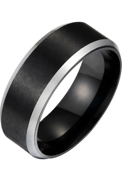 Chavin Mat Siyah Bayan Erkek Çelik Yüzük Alyans ec44sy Chavin Mat Siyah Bayan Erkek Çelik Yüzük Alyans ec44sy