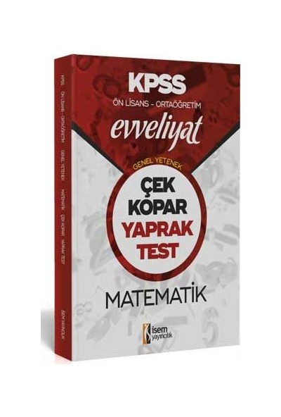 İsem Yayıncılık 2020 Evveliyat Kpss Genel Yetenek Ortaöğretim Ön Lisans Matematik Çek Kopar Yaprak Test İsem Yayıncılık 2020 Evveliyat Kpss Genel Yetenek Ortaöğretim Ön Lisans Matematik Çek Kopar Yaprak Test
