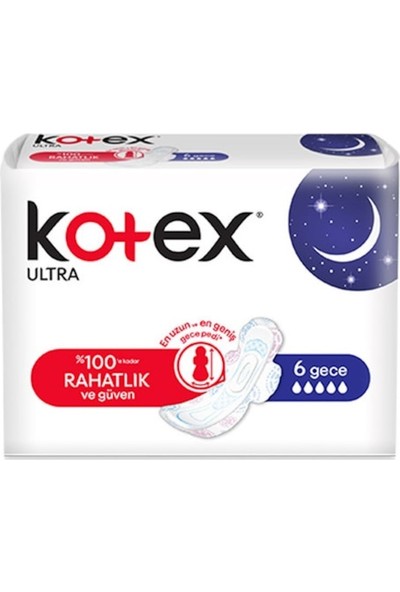 Kotex Tekli Gece Hijyenik Ped 24X6=144 Adet (1 Koli) Kotex Tekli Gece Hijyenik Ped 24X6=144 Adet (1 Koli)