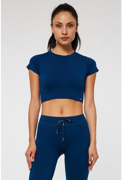 Jerf Captiva Crop Top Solid Lacivert Jerf Captiva Crop Top Solid Lacivert