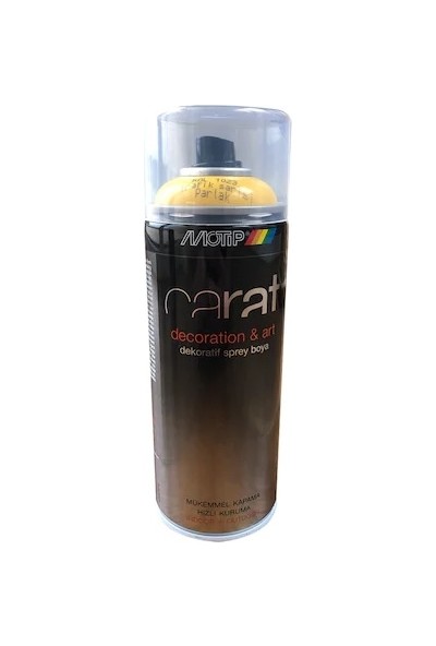 Motip Carat RAL1023 Dekoratif Parlak Sprey Boya 400 ml Trafik Sarısı