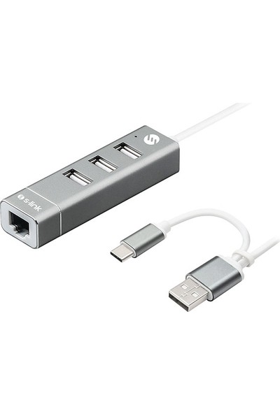 S-Link Swapp SW-U222 Type-C To 10/100MBPS-3 Port Usb3.0 Ethernet Adaptör S-Link Swapp SW-U222 Type-C To 10/100MBPS-3 Port Usb3.0 Ethernet Adaptör