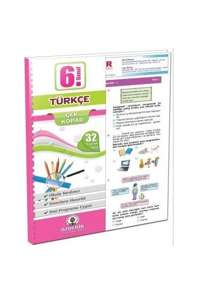 Özde Bir Yayınları 6. Sınıf Türkçe Poşet Yaprak Test Özde Bir Yayınları 6. Sınıf Türkçe Poşet Yaprak Test