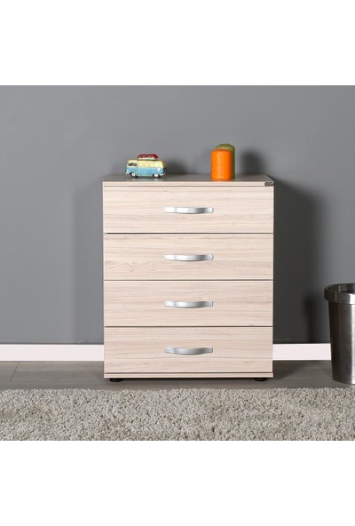 Adore Dinamik Genç Odası Dört Çekmeceli Şifonyer