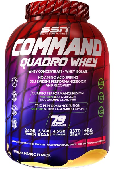 Ssn Command Quadro Whey Protein 2370 gr Muz Mango Ssn Command Quadro Whey Protein 2370 gr Muz Mango