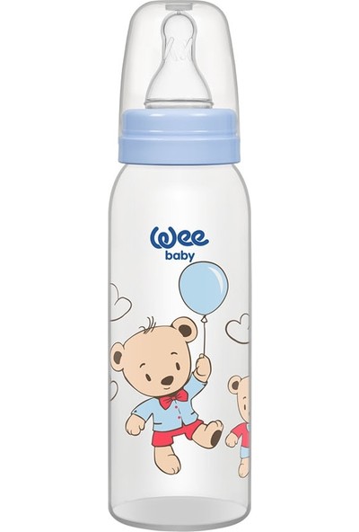 Wee Baby Klasik PP Biberon 250 ml - MAVİ BALONLU AYI Wee Baby Klasik PP Biberon 250 ml - MAVİ BALONLU AYI
