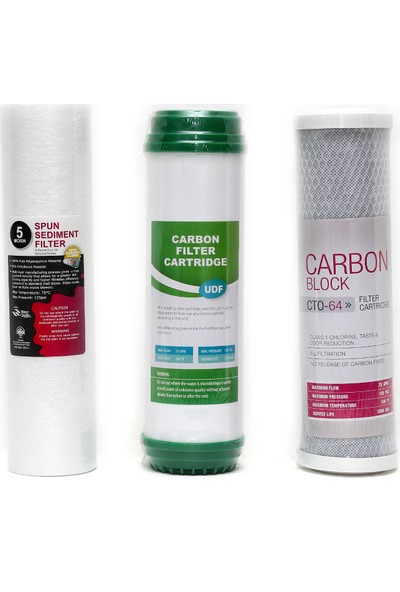 Su Arıtma Cihazı 3lü Filtre Seti