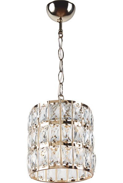 Ömür Avize Ahu Gold Kristal Taşlı Dekoratif Tekli Avize Ömür Avize Ahu Gold Kristal Taşlı Dekoratif Tekli Avize