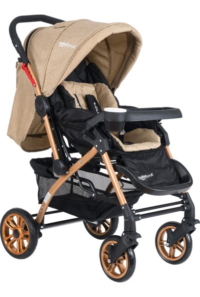 Baby Force Secret Gold Çift Yönlü Bebek Arabası Kahverengi Baby Force Secret Gold Çift Yönlü Bebek Arabası Kahverengi