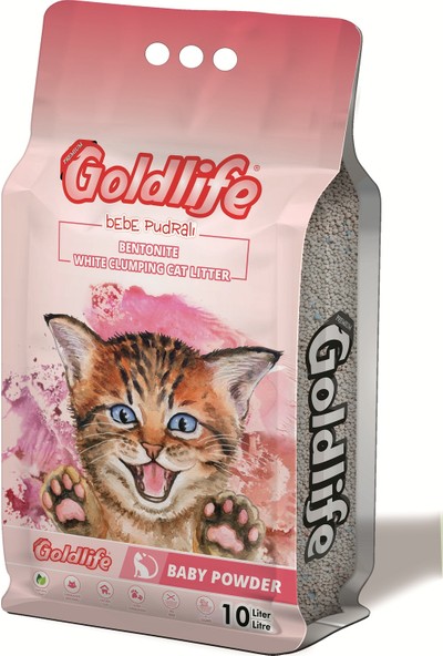 Gold Life Premium Bebe Pudralı 10 l Kedi Kumu Gold Life Premium Bebe Pudralı 10 l Kedi Kumu
