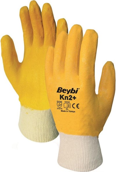 Beybi Kn2 Plus 12 Çift Sarı Nitril İş Eldiveni