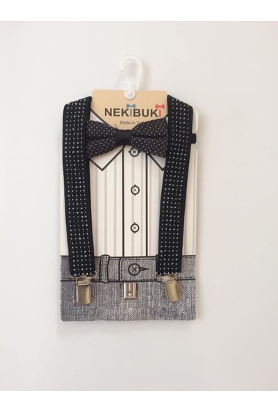 Nekibuki Tax Erkek Çocuk Papyonlu Pantolon Askısı 2-4 Yaş Nekibuki Tax Erkek Çocuk Papyonlu Pantolon Askısı 2-4 Yaş