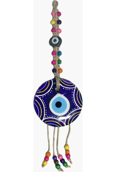 Sü-Me Hasır Iple Örülen Desenli Nazar Boncuğu Duvar Süsü Sü-Me Hasır Iple Örülen Desenli Nazar Boncuğu Duvar Süsü