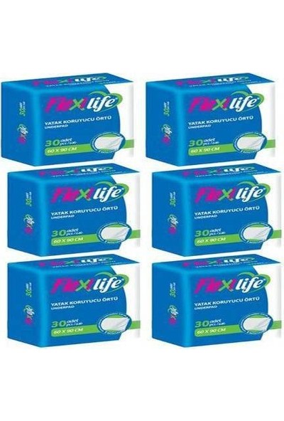 Flexilife Köpek Çiş Pedi 60 x 90 cm 30'lu 6 Paket Flexilife Köpek Çiş Pedi 60 x 90 cm 30'lu 6 Paket