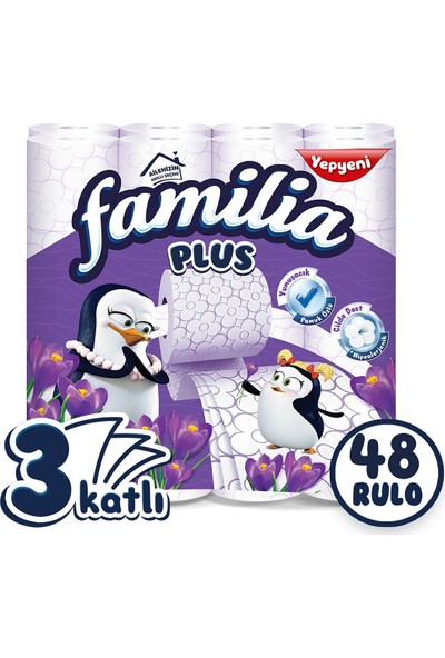 Familia Plus Parfümlü Tuvalet Kağıdı Jumbo Paket 48 Rulo Familia Plus Parfümlü Tuvalet Kağıdı Jumbo Paket 48 Rulo