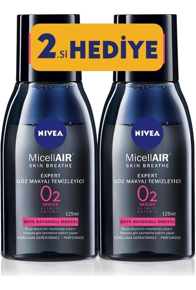 Nivea Micellair Professional Göz Makyaj Temizleyicisi 125 Ml 1+1 Avantajlı Paket Nivea Micellair Professional Göz Makyaj Temizleyicisi 125 Ml 1+1 Avantajlı Paket